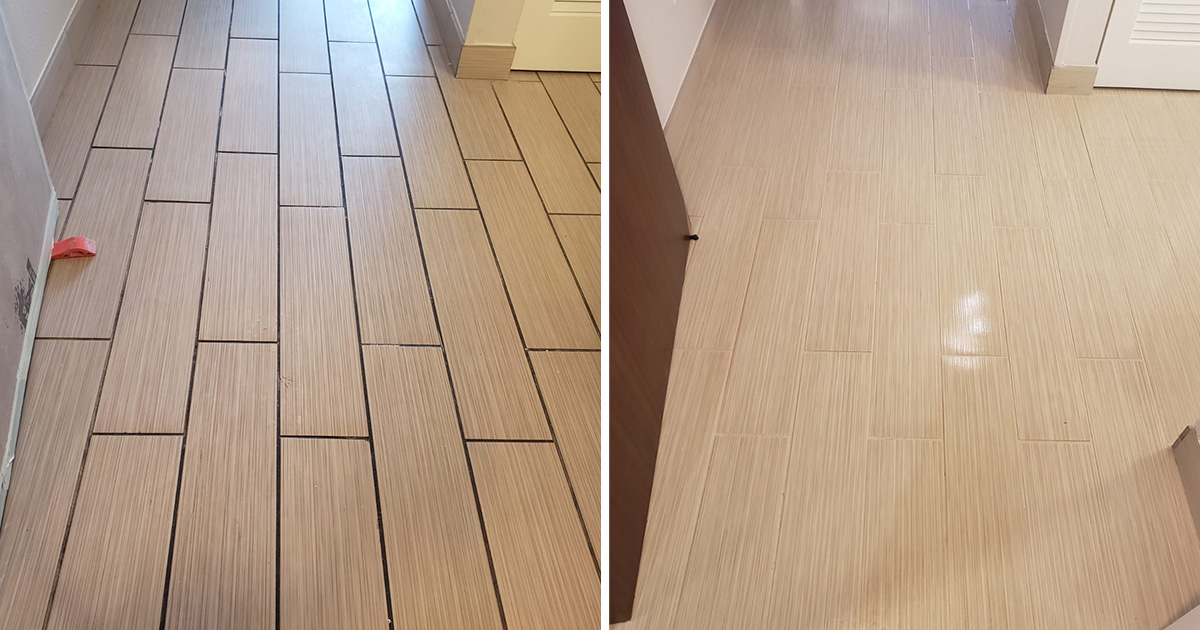 Our Grout Cleaning Crew Restored the Beauty of This Tile Floor in Upper ...