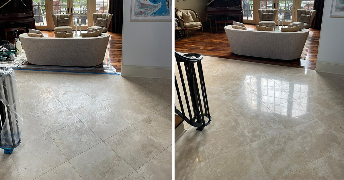 Floor in Upper West Side Looks Gorgeous After Our Stone Polishing Process